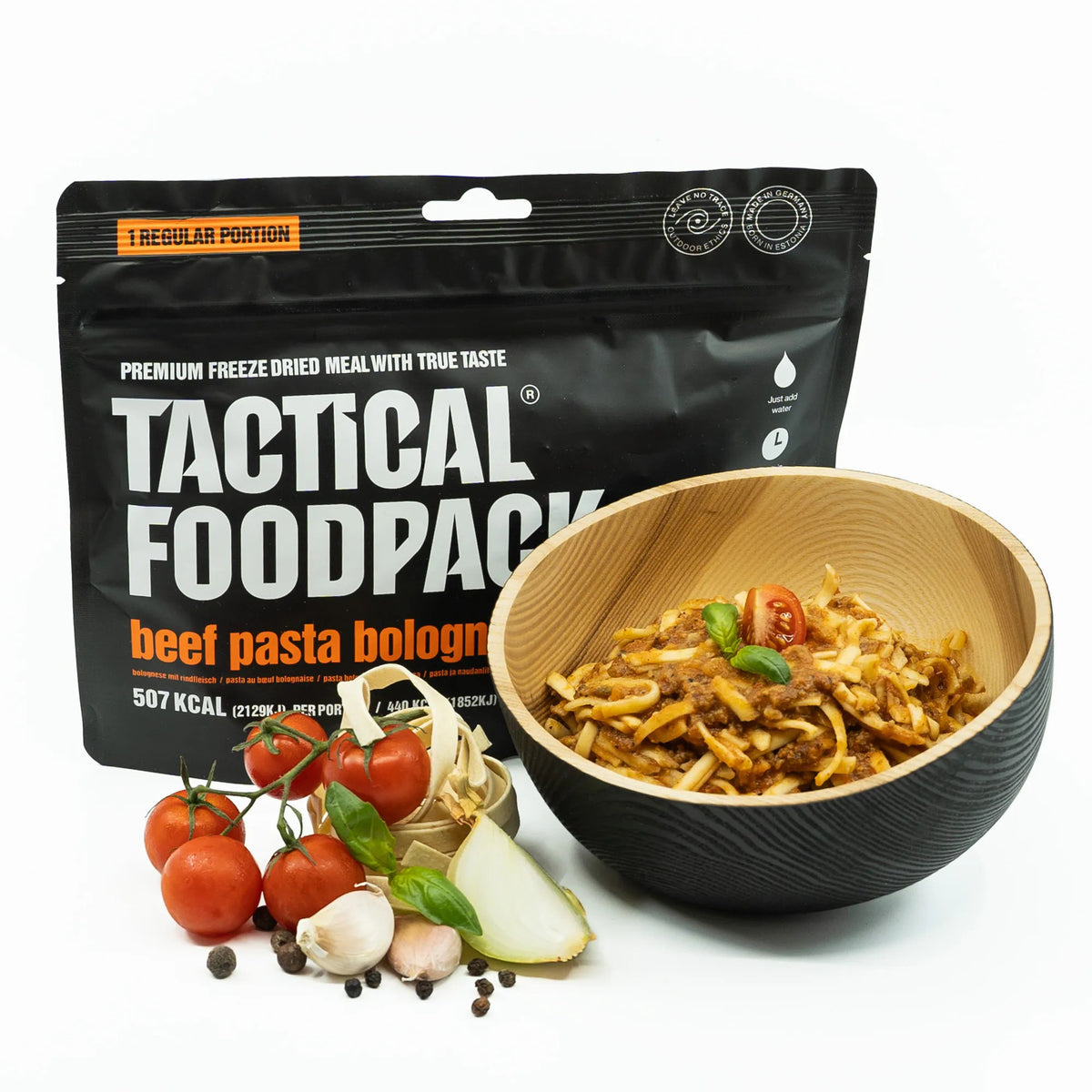 Tactical Foodpack Oksekøds Pasta Bolognese - Prisgaranti – GrejFreak.dk