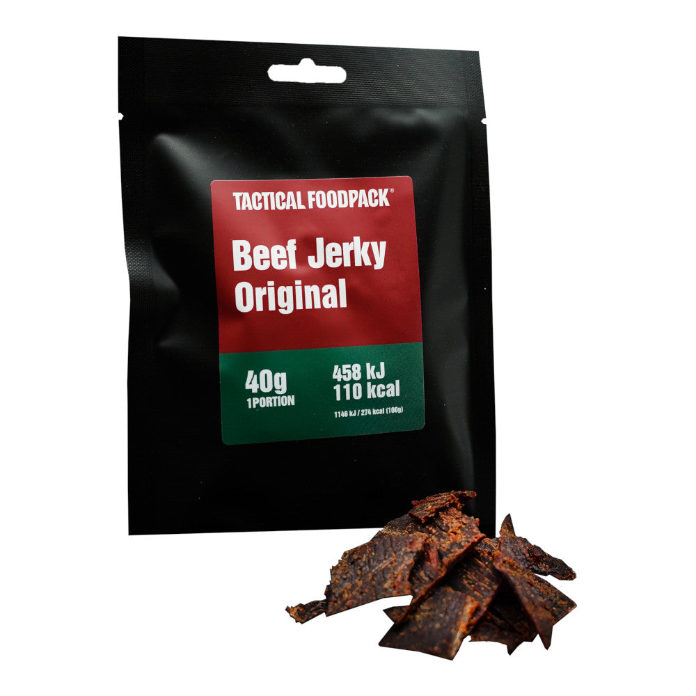 Original Beef Jerky 110 kcal fra Tactical Foodpack - Køb – GrejFreak.dk